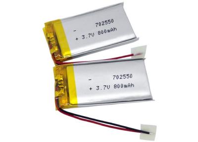 China Digital Device Lithium Polymer Battery Pack 3.7V 800mah 702550 , Li Ion Polymer Battery Pack for sale