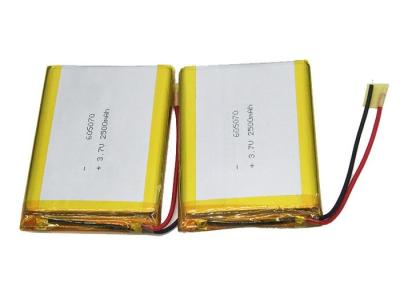 China Safety 3.7V Lipo Battery 2500mAh 605070 Rechargeable Lithium Polymer Battery for sale