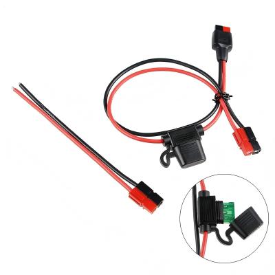 China Precision Terminal Wire Assembly | Custom Anderson Connector with an Inline Fuse Holder Power Cable Harness for Battery Energy Storage | ROHS Compliant Made in China for sale