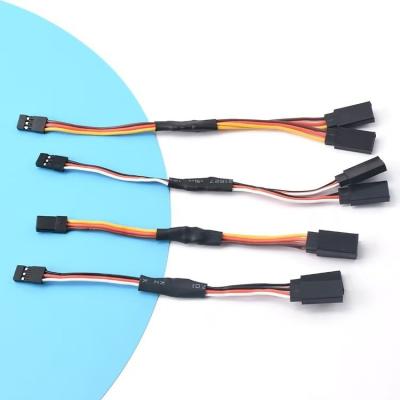China Made in China Custom Cable Assembly | UL Listed 3Pin JR Futaba Servo Y Splitter Cable 1 to 2 Servo Heat Shrink Reinforced Signal Extension Wire Harness for RC Plane for sale