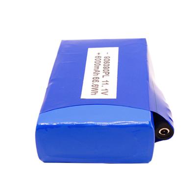 China High Capacity Lithium Polymer Battery | Short Circuit Protection 6000mAh 11.1 V Lipo Battery Pack for Outdoor LED Strips | CE Compliant Made in China for sale