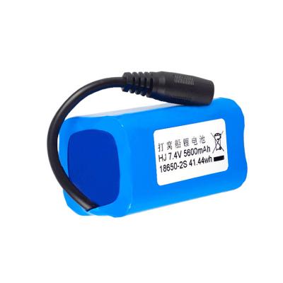 China BMS Protected 18650 Battery Pack | Samsung Custom 7.4V 5600mAh Lithium Ion Battery with DC Connector for Robotics | IEC62133 China Factory for sale