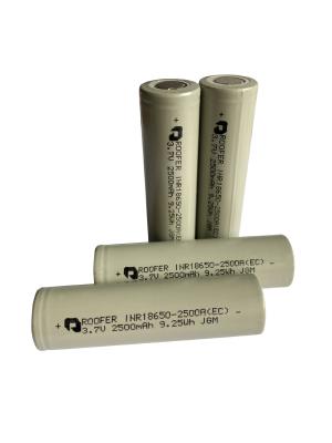 China 3.7V Lithium Polymer Battery | 2500mAh 3.7V 9.25Wh 18650 Lithium Ion Battery for Smoke Alarms | CE Compliant Made in China for sale