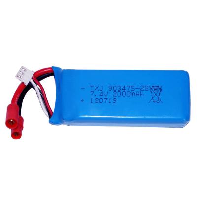 China CE Certified | Custom 14.8Wh 7.4V 2000mah Lithium Polymer Battery for RC Aircraft | OEM Custom | China Manufacturing Factory for sale