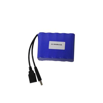 China IEC62133 Certified | Rechargeable 18650 Battery Pack | Custom 7.4Wh 2000mAh Dual-Interface 18650 Lithium-ion Battery Pack for LED Lights | China Manufacturing for sale