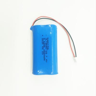 China Rechargeable 18650 Battery Pack | MSDS CC CV 7.4V 2600mAh 18650 Lithium Ion Battery for Led Lights | Sample Order Accepted China Factory for sale