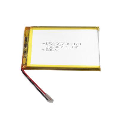 Chine Lithium Ion Polymer Battery de la batterie PL605080 3000mAh 3,7 V de polymère à vendre