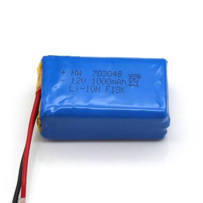 China Long Cycle Life Lithium Polymer Battery | Custom 1000mAh 12V Lithium Ion Polymer Battery Pack for Portable LED Lighting | IEC62133 China Manufacturer for sale