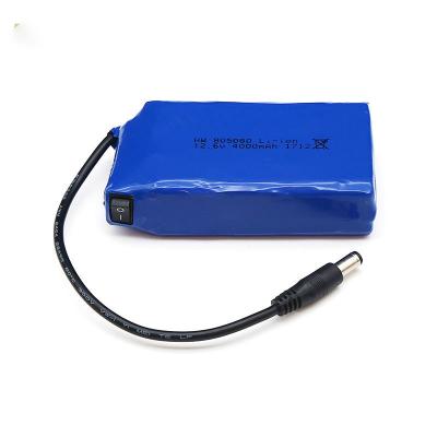China Long Cycle Life Lithium Polymer Battery | 4000mAh 12.6V Lithium Ion Polymer Battery Pack with DC Male Plug for Portable Electronics | Made in China Factory for sale