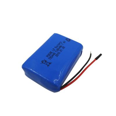 China MSDS Certified | Rechargeable Lithium Polymer Battery | 1300mAh 7.4 Volt Lipo Battery Pack Cobalt Oxide for Small Security Cameras | China Manufacturing Factory for sale