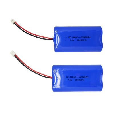 China Made in China Custom 18650 Battery Pack | 7.4V 2200mAh Lion Lithium Batteries Rechargeable for Led Light | UN38.3 Listed Battery Factory Direct for sale