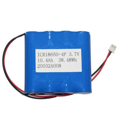 China UN38.3 Certified | High Capacity 18650 Battery Pack | Samsung Custom 10.4Ah 3.7 Volt Lithium Battery Shrinked PVC for Desktop Fan | CC CV | Made in China Factory for sale