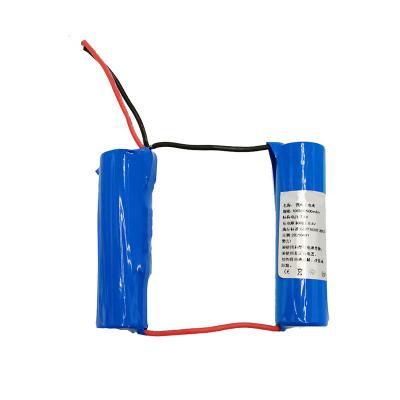 China Rechargeable 18650 Battery Pack | Custom 7.4 Volt 2500mAh 2-Cell Series/Parallel Bare Lithium Battery Pack for Portable Electronics | China Manufacturing Factory for sale