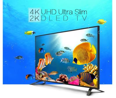 China 55 Inch Large Full HD LCD TV , White Black 4K LCD Flat Screen Televisions for sale