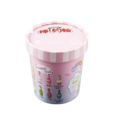 China Custom Printed Dessert Cups Double Layer Thickened Structure Food Grade PE Coated for sale