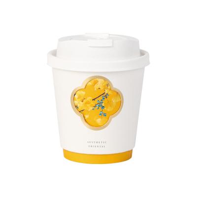 China Rotating Hollow-Out Coffee Cup with Lidded Hot Drink Design in Eco-Friendly Biodegradable Paper Cup for sale