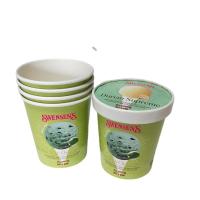 China Custom Double Layer PE Coated Biodegradable Disposable Ice Cups With Logo for sale