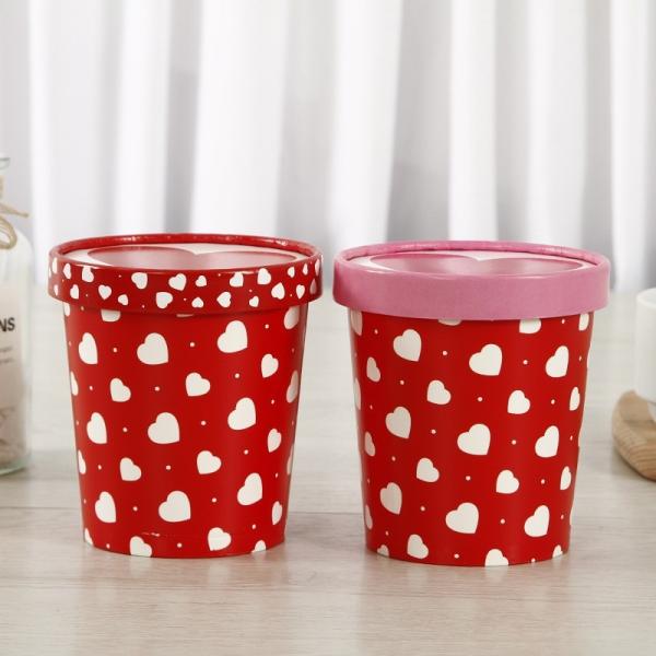 Quality Double PE Coated Disposable Ice Cream Cup With Leak Proof Rolled Edges for sale