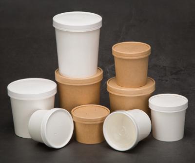 China Leak Proof Kraft Food Containers Eco Friendly Biodegradable with Custom Logo for sale
