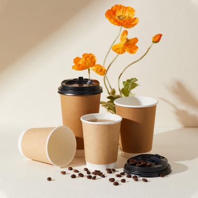 China Double Wall Insulated Custom Biodegradable Coffee Cup Water Resistant Lining Hot Drinks for sale