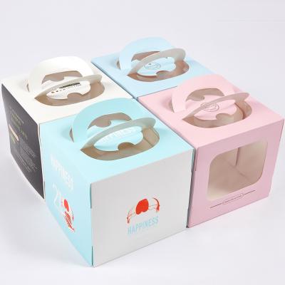 China Square Transparent Cake Box Mini Mousse Dessert Box Water Resistant Custom Logo for sale