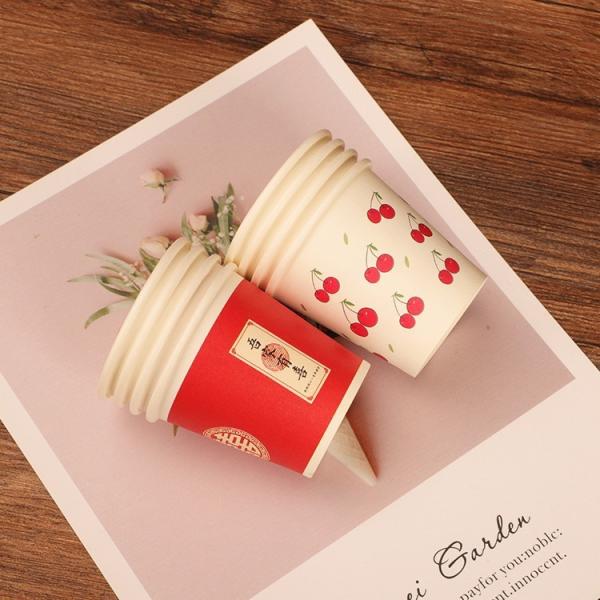 Quality Leak Resistant Custom Logo Disposable Sampling Paper Cups Food Grade Mini Taste Testing for sale