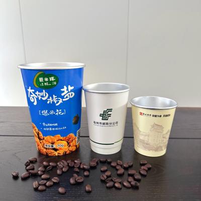 China Disposable Aluminum Foil Cup Double Wall Thickened Food Grade Custom Logo Printing for sale