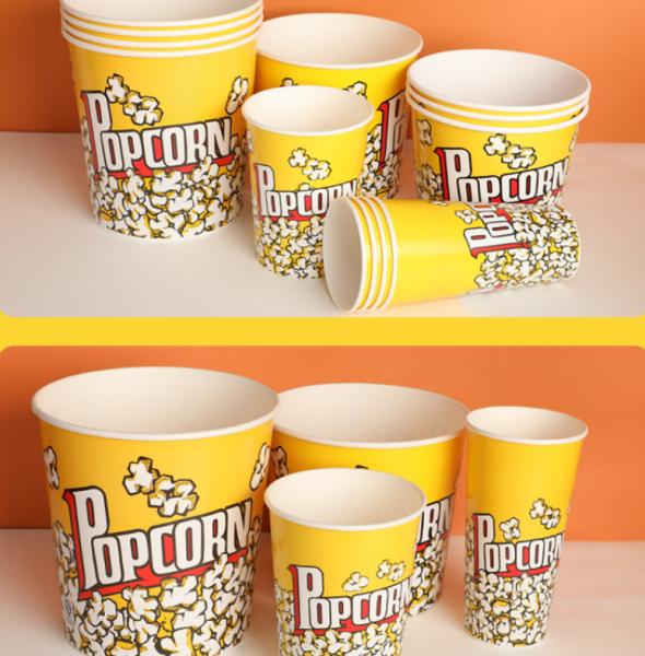 Quality Eco Friendly Thickened Disposable Paper Buckets With Oil Proof Coating Custom for sale