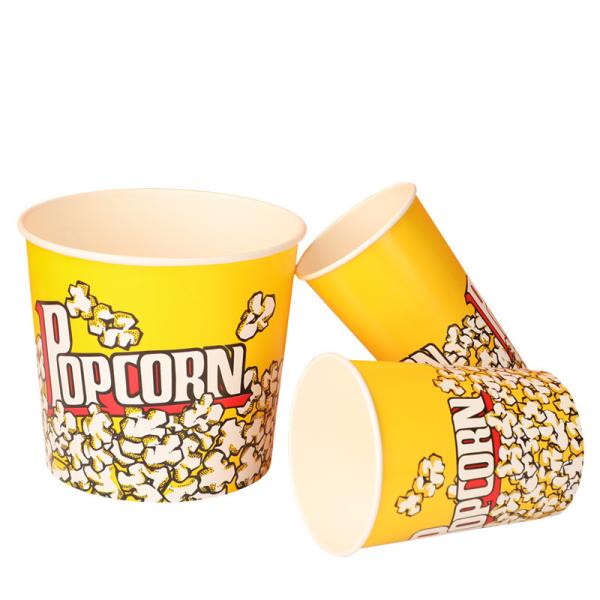 Quality Eco Friendly Thickened Disposable Paper Buckets With Oil Proof Coating Custom Logo for sale
