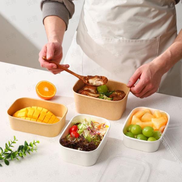 Quality Eco Friendly Leak Proof Disposable Paper Bowl Custom Logo Printing Takeaway Lunch Box for sale