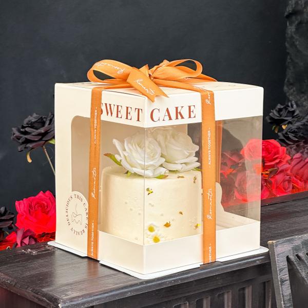 Quality Thickened Pressure Resistant Custom Cake Box Food Grade Safety Custom Logo For Bakeries for sale