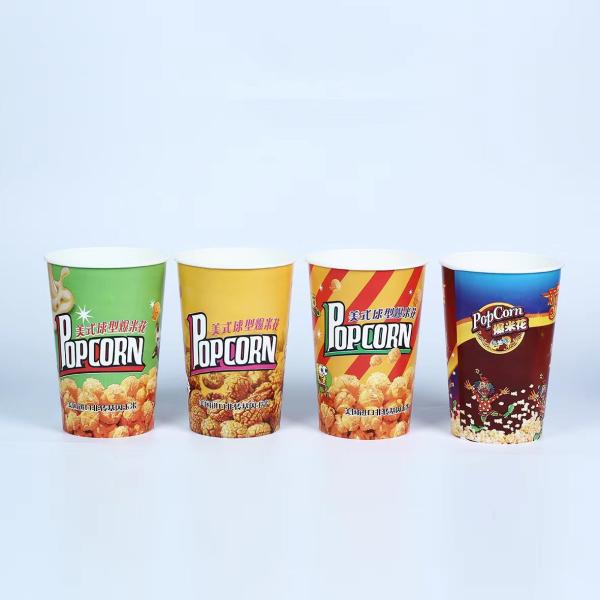 Quality Cartoon Disposable Paper Buckets With Food Grade Material Custom Logo Printing for sale