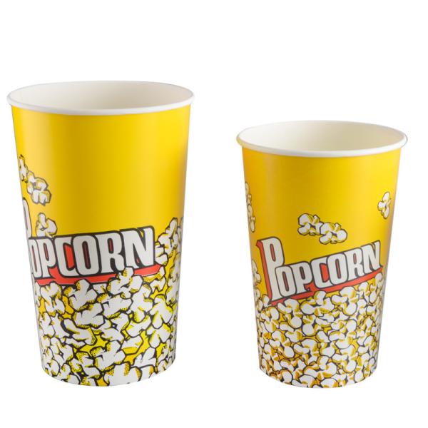 Quality Leak Proof Thickened Food Grade Paper Popcorn Buckets Stackable Disposable Takeaway for sale