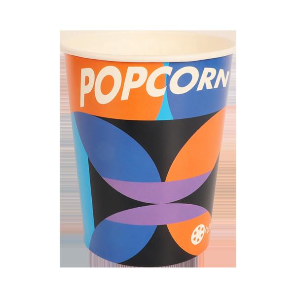 Quality Thickened Food Grade Paper Popcorn Bucket Leak Proof Custom Logo Printing Takeaway Container for sale