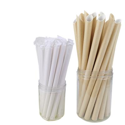 China Eco Friendly Food Grade Safe Individually Wrapped Paper Drinking Straws Biodegradable for sale