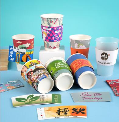 China Eco Friendly Coffee Cup Sleeve Holder Custom Logo Printing Heatproof Insulation for sale
