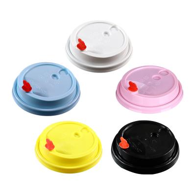China Disposable PP Milk Tea Lid Thickened Leak Proof Dudu Multifunctional Lid for sale