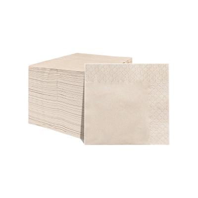 China Custom Logo Bamboo Pulp Napkins 20cm X 20cm Sheet High Absorbency Biodegradable for sale