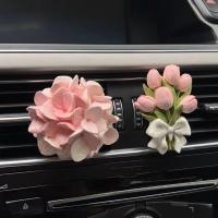 China Luxury Tulip & Hydrangea Car Aroma Diffuser Stone for sale