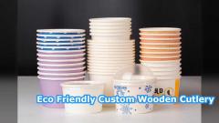 Eco Friendly Wooden Cutlery Custom Logo Branding