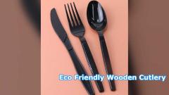 Eco Friendly Wooden Cutlery Set Individually Wrapped