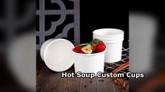 Kraft Soup Cups Custom Print Heat Insulated