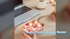 Leak Proof Food Containers Kraft Paper Takeout Boxes