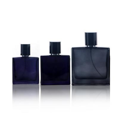 China High Qiality High Quality Black Dark Blue Spray 30ml 50ml 100ml Glass Perfume Bottle For Man for sale