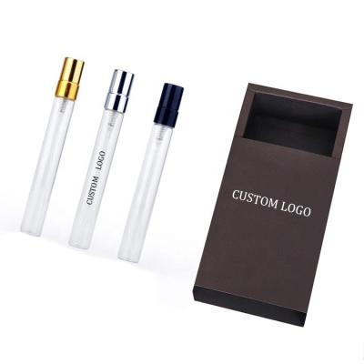 China High Qiality Empty Aluminum Glass Perfume Bottle 5ml 10ml Glass Spray With Box for sale