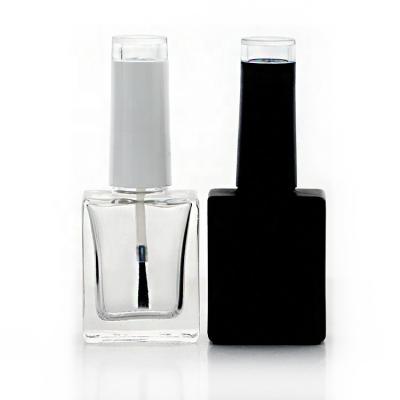 China New Design Personal Care Empty Luxury Nail Polish Bottle 10ml Square Nail Polish Glass Bottle With Brush Packing for sale