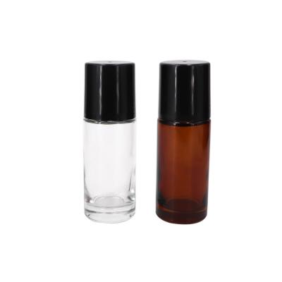 China China 50ml Amber Glass Cosmetic Packaging Perfume Bottle Empty Personal Care Perfume Roll On Bottle for sale
