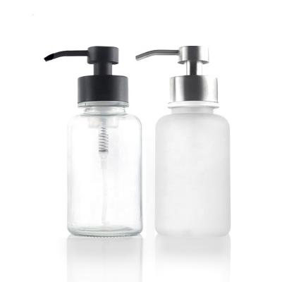 China 400ml Personal Care Shampoo Soap Lotion Hand Wash Pump Clear Frosted Frosted Soap Bottle for sale