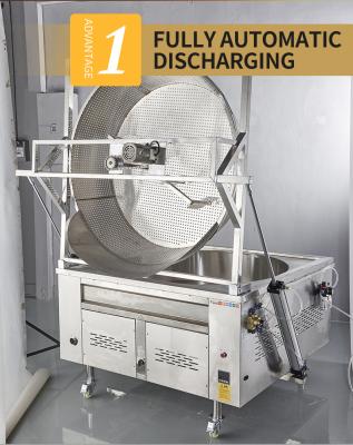 China Veilige automatische deep frying machine 200L Buiten vierkant Inner circle Te koop