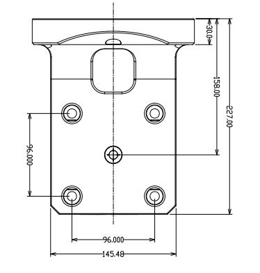 CNC fixture clamp side view